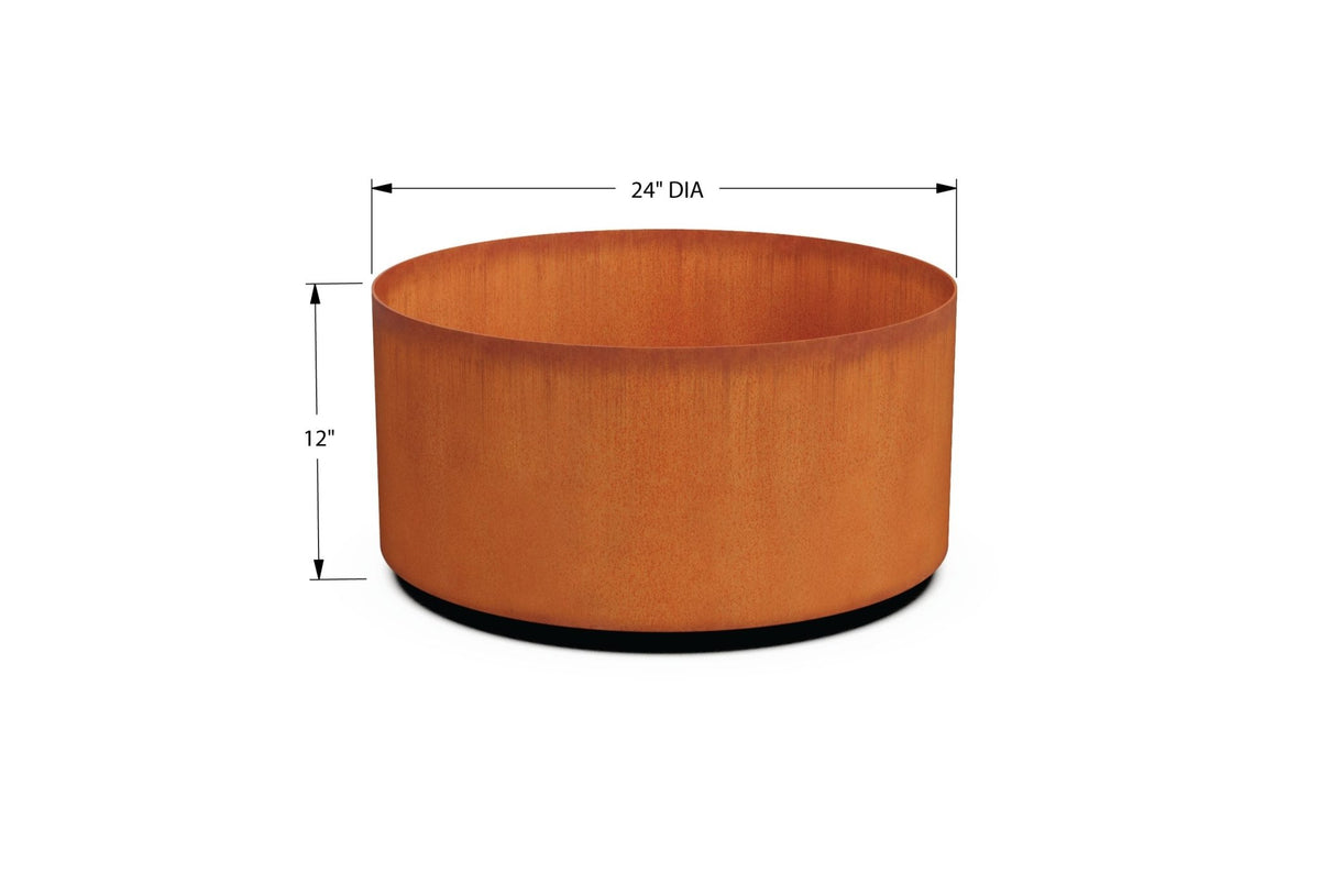 Corten Steel Round Planter – 12