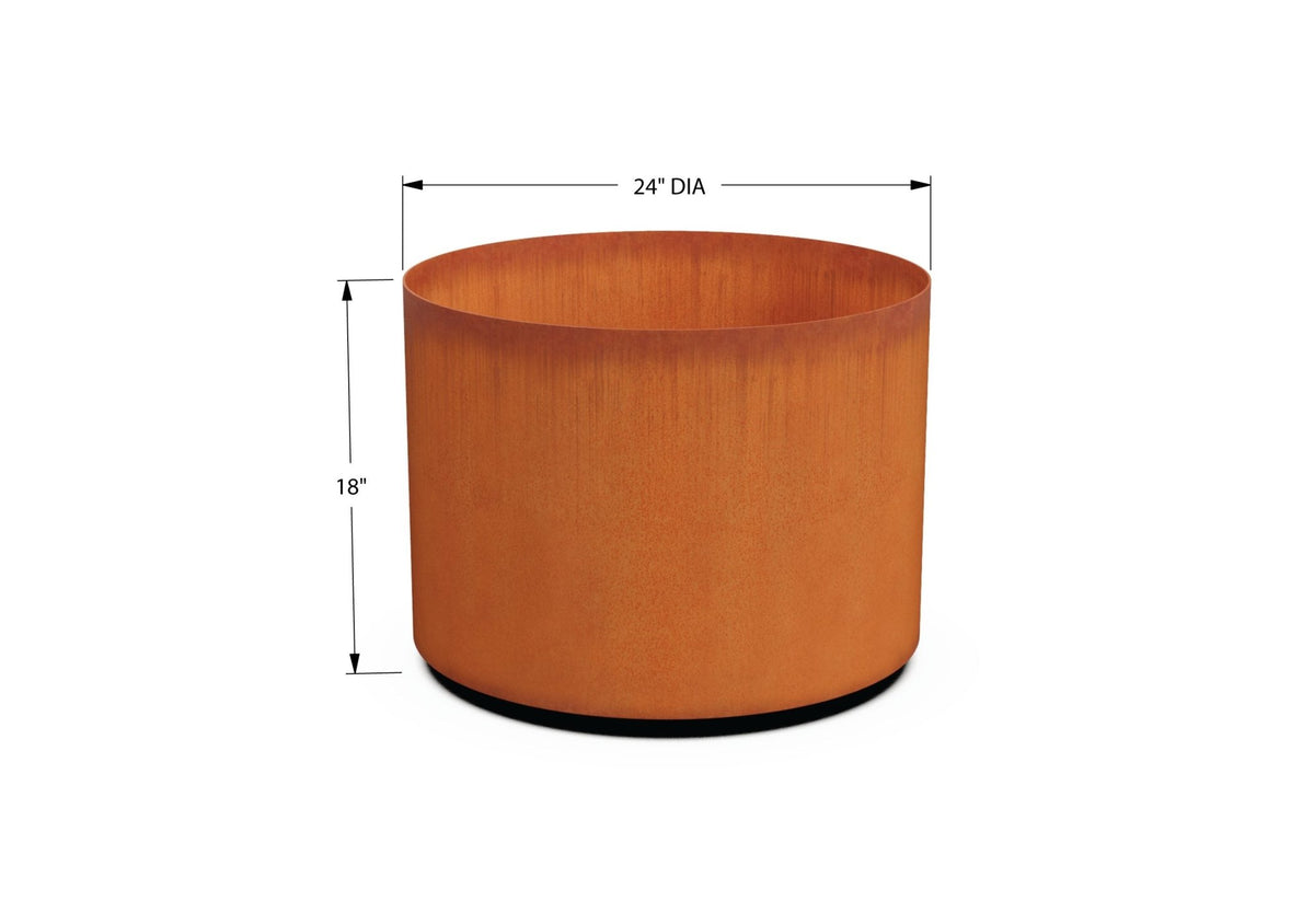 Corten Steel Round Planter – 12