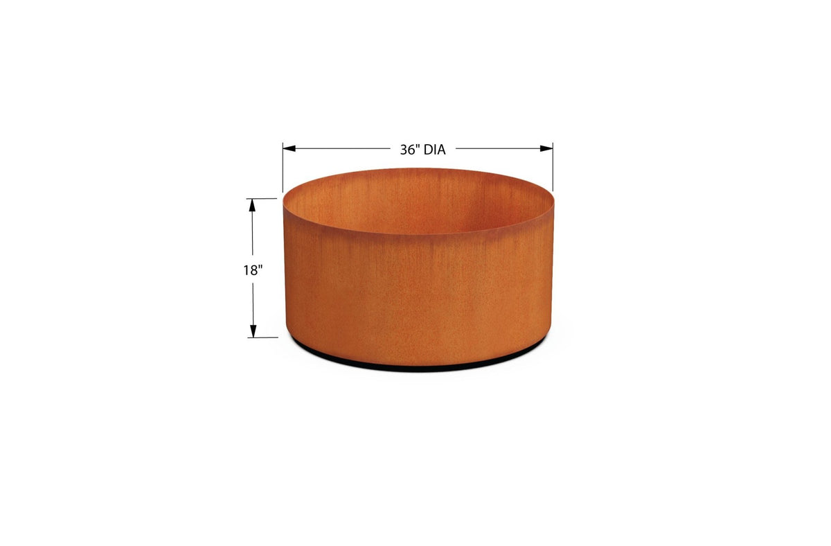 Corten Steel Round Planter – 12