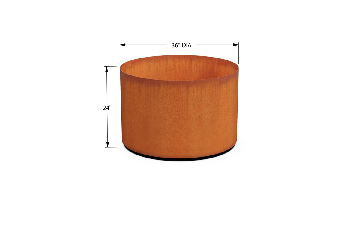 Corten Steel Round Planter – 12
